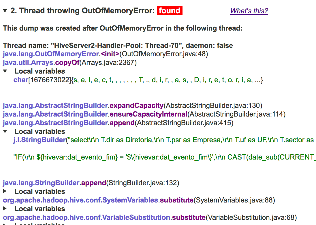 Online Documentation for JXRay Java Memory Analyzer